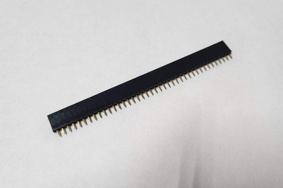Straight Single Row 40 Pin 0.1 Inch (2.54mm) Brass-Leg Female Header C ...